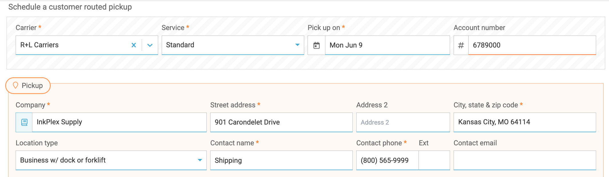 Customer Routed Shipments - LTL