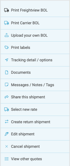 Shipment Details Page