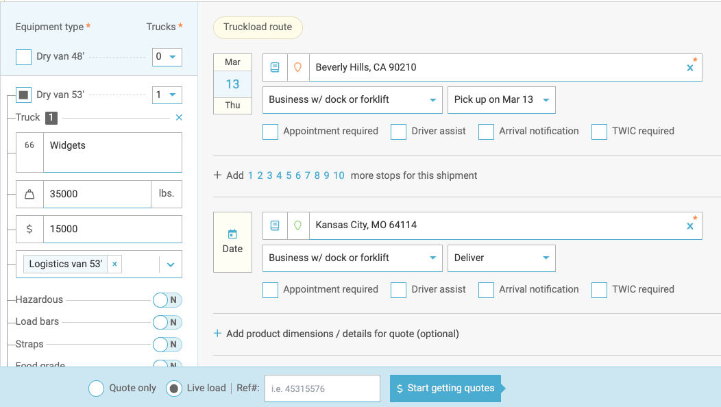 Truckload: Contracted Rates
