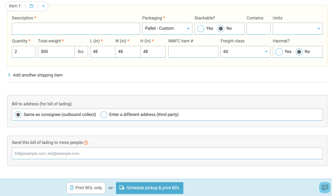 Customer Routed Shipments - LTL