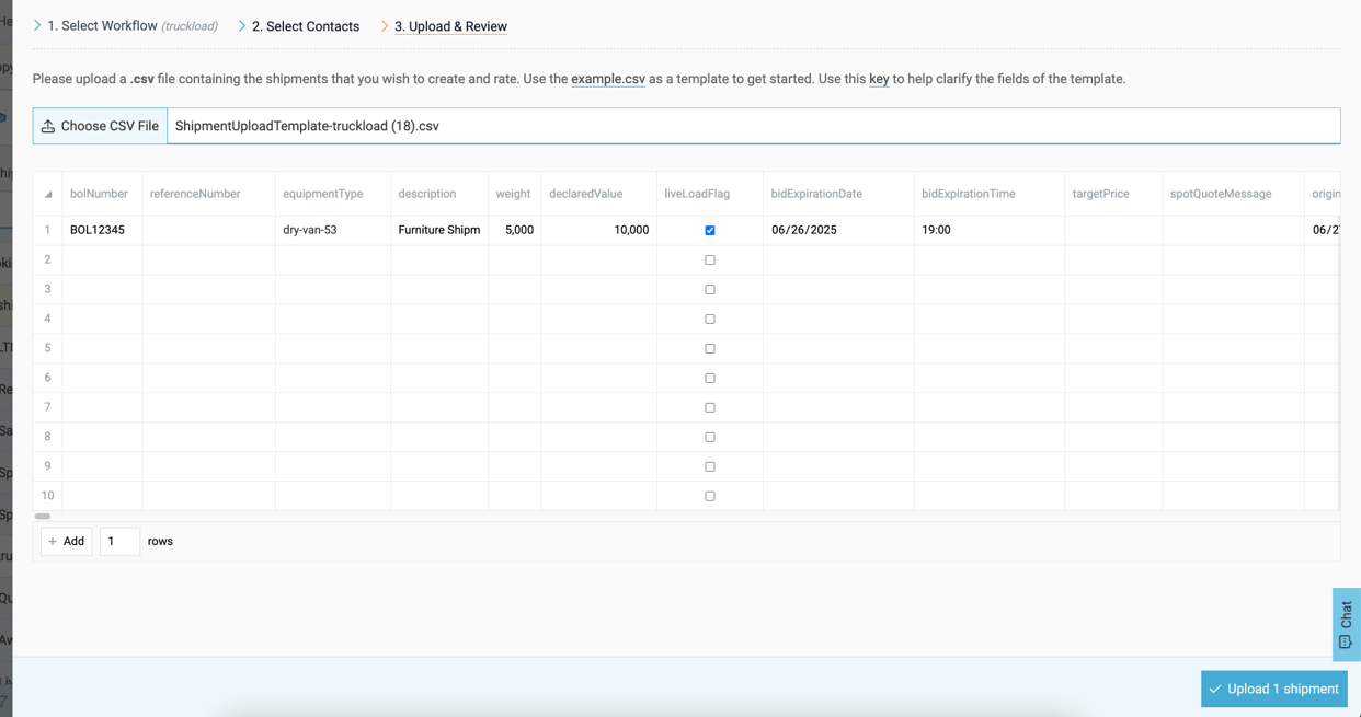 How to Batch Upload Flat Files for LTL & TL Quoting